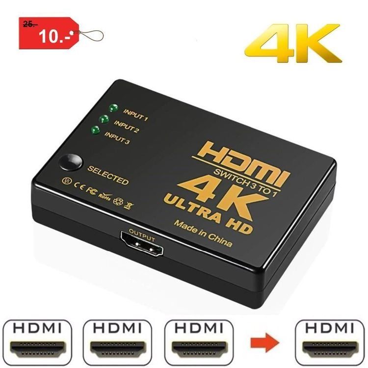 HDMI Splitter 4K Verteiler PS3 PS4 Xbox (Neu und originalverpackt) in ...