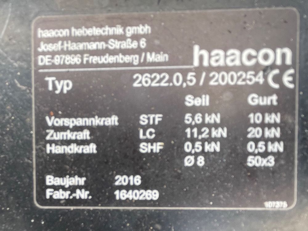 Haacon Bindesystem , Spanset , Zurrgurte , Zurrfix , Ladung (Gebraucht ...