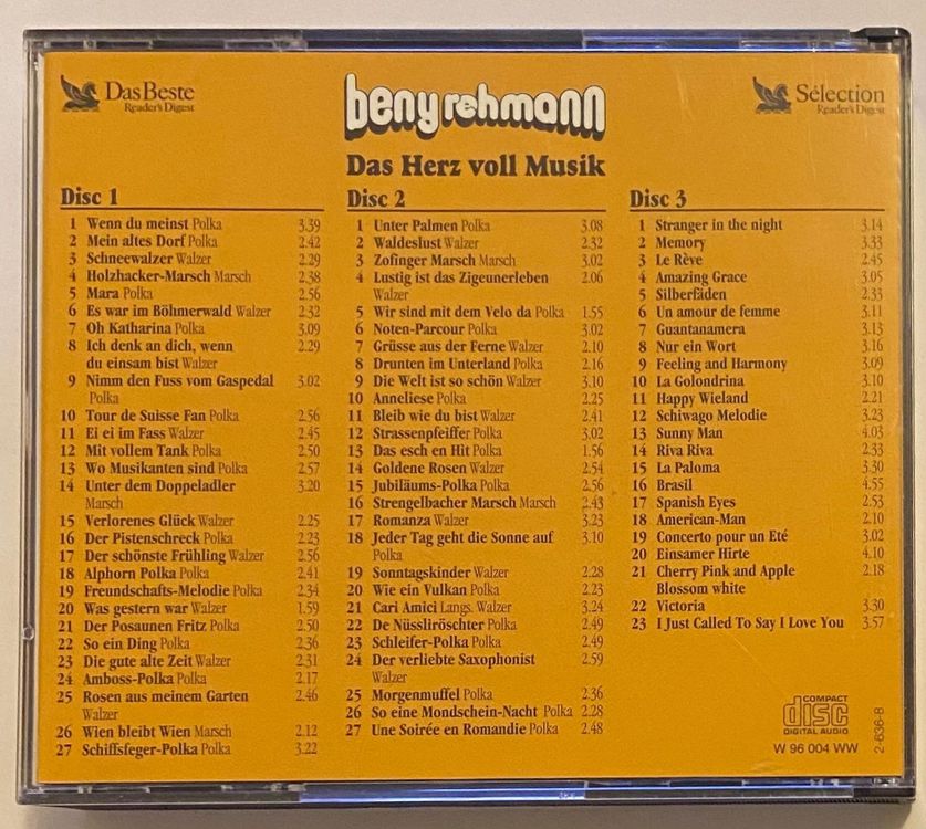 3 CDs Beny Rehmann Das Herz voll Musik • Benny • Boxset (Gebraucht) in ...