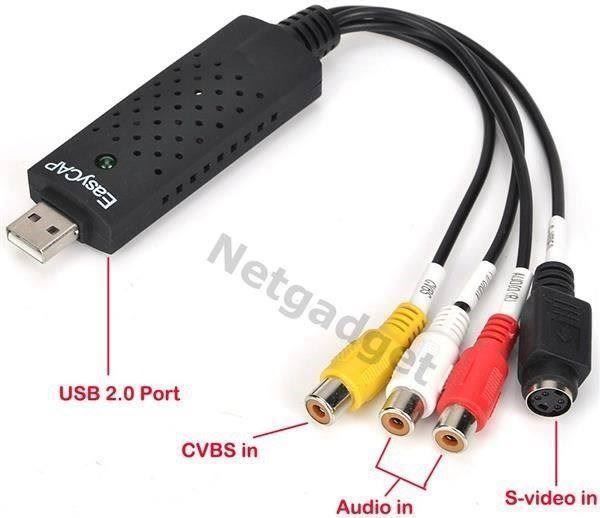 Convertisseur VHS EasyCAP DVR CCTV USB (Neu und originalverpackt) in ...