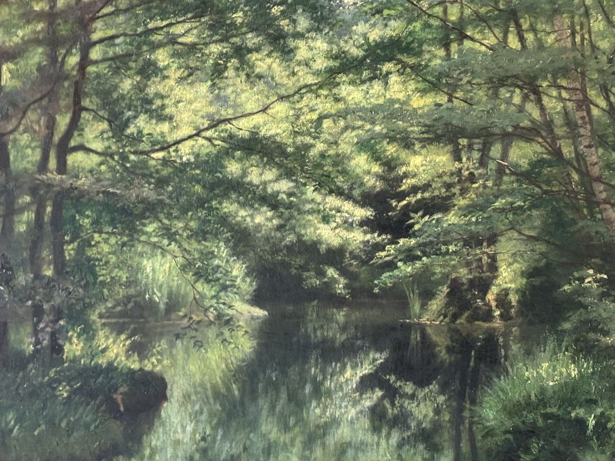 Tableau Forêt et Rivière, Adolphe Potter Suisse (Gebraucht) in Buttes ...