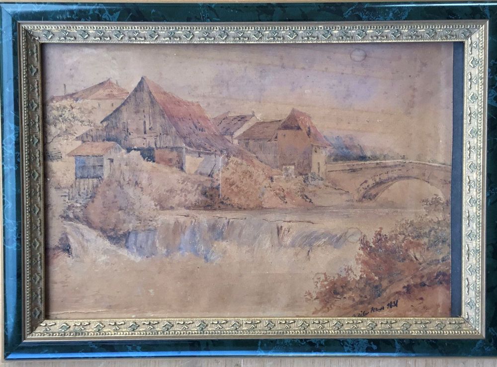 Antike Aquarell Signiert (Gebraucht) in Hochdorf für CHF 5 – mit Lieferung auf Ricardo kaufen