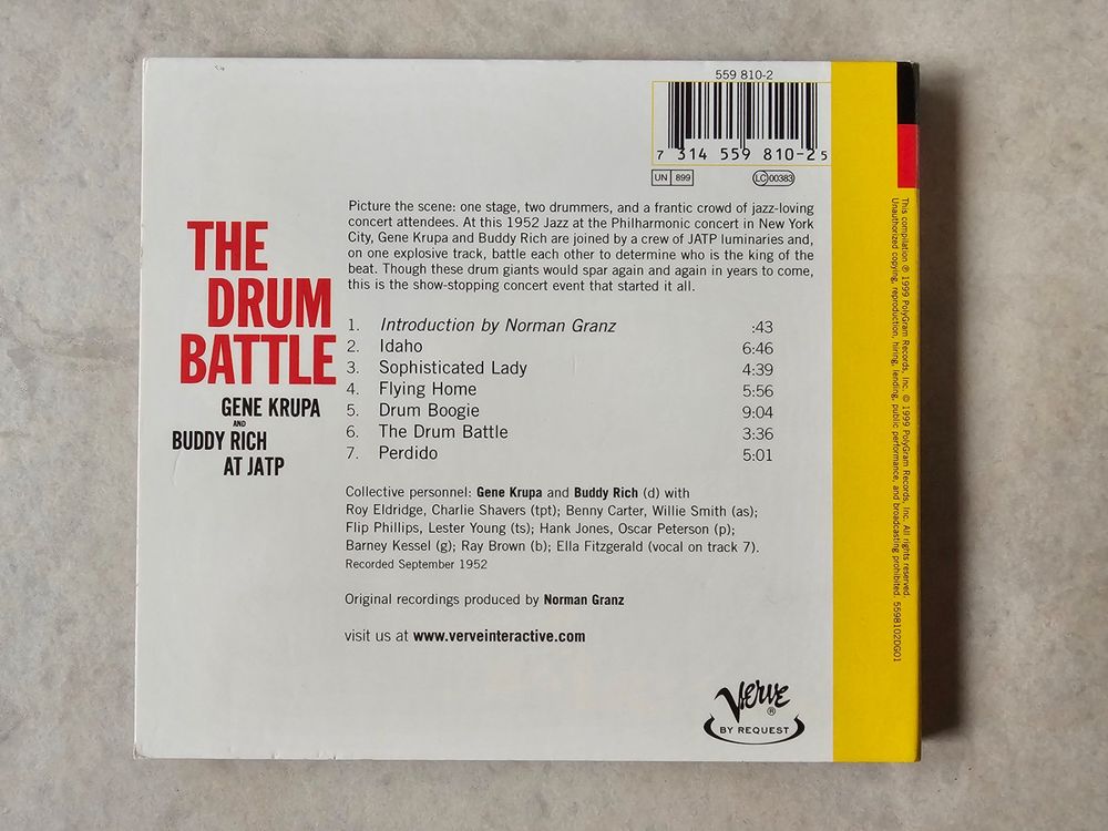 Gene Krupa & Buddy Rich - The Drum Battle At Jatp | Kaufen auf Ricardo