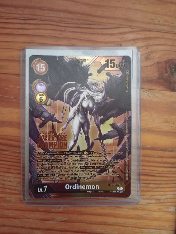 ORDINEMON BT9-082 Store Tournament CHAMPION Edition DIGIMON (Neu ...