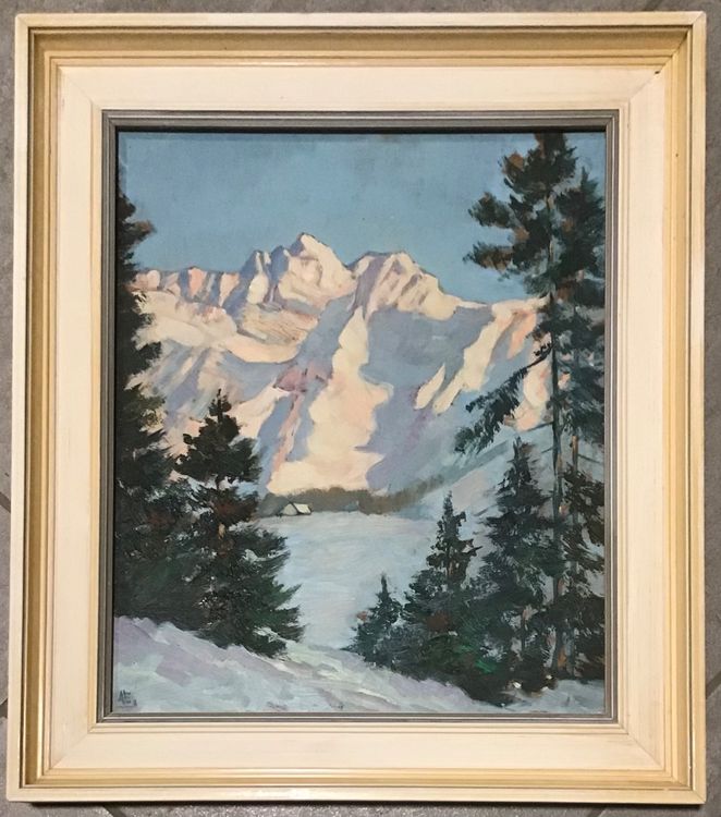 Winterlandschaft Gemälde Monogrammiert (Gebraucht) in Root für CHF 30 – mit Lieferung auf ...
