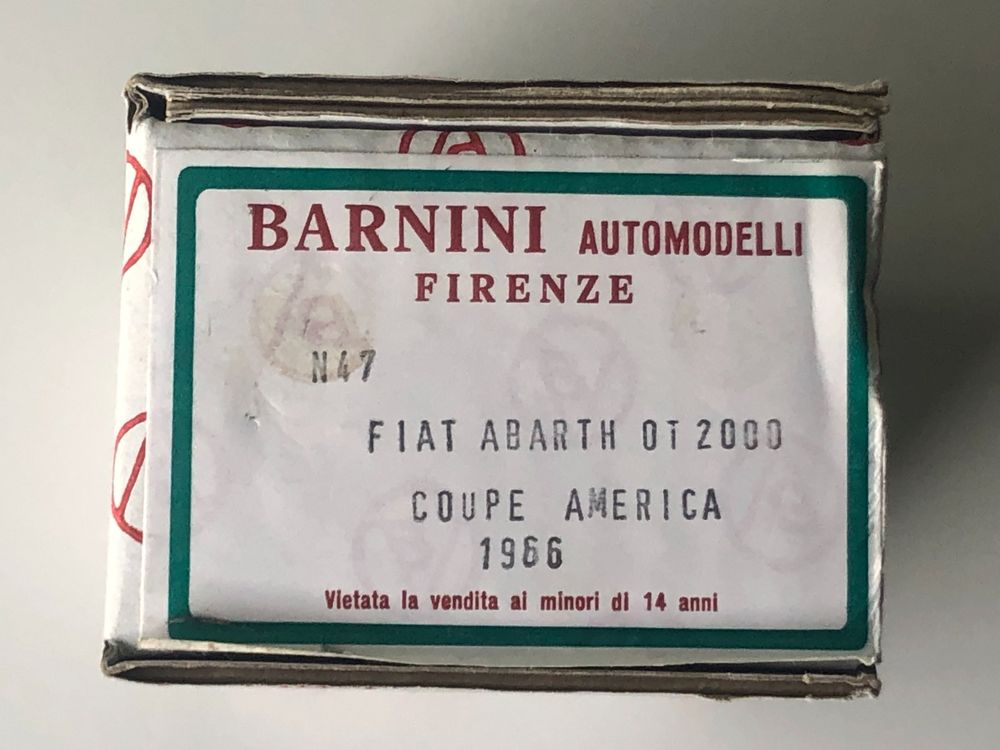 FIAT ABARTH OT 2000 COUPE AMERICA – BV BARNINI Bausatz 1/43 (Neu (gemäss Beschreibung)) in ...