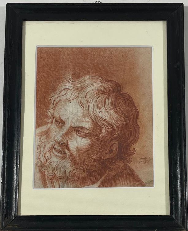 Bärtiger Mann um 1730 Rötelzeichnung Monogrammiert (Gebraucht) in Root für CHF 145 – mit ...