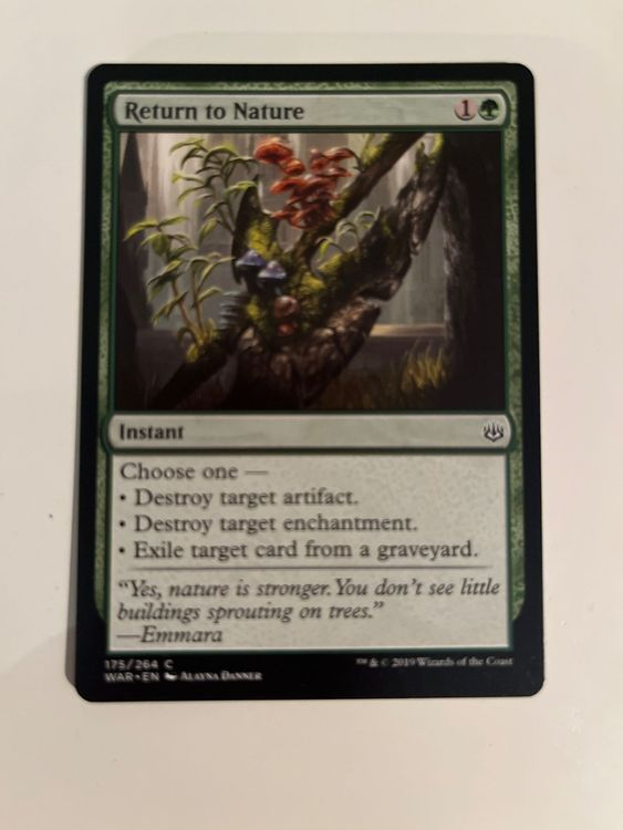 1 x Return to Nature - Magic: The Gathering - MtG (Gebraucht) in Kriens ...