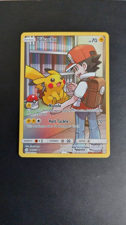 🎄Pokémon🎁Pikachu Trainer Secret Cosmic Eclipse🎅 (CEC 241) (Neu (gemäss ...