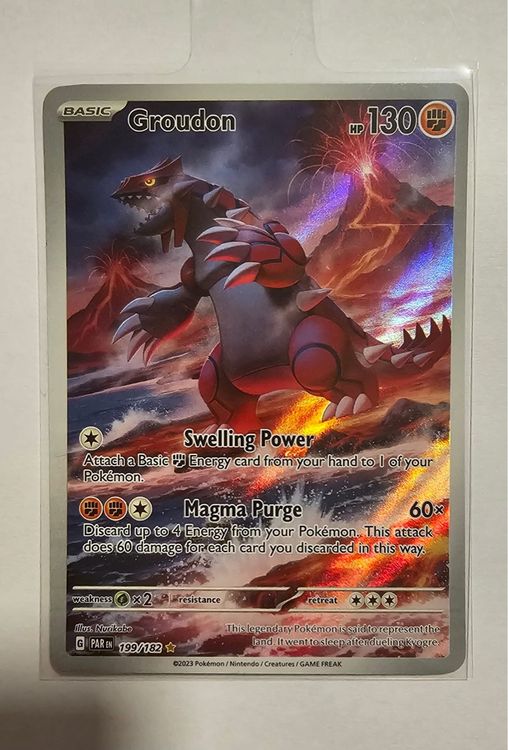 Groudon 199/182 Holo Illustration Rare S & V Paradox Rift Po (Neu ...