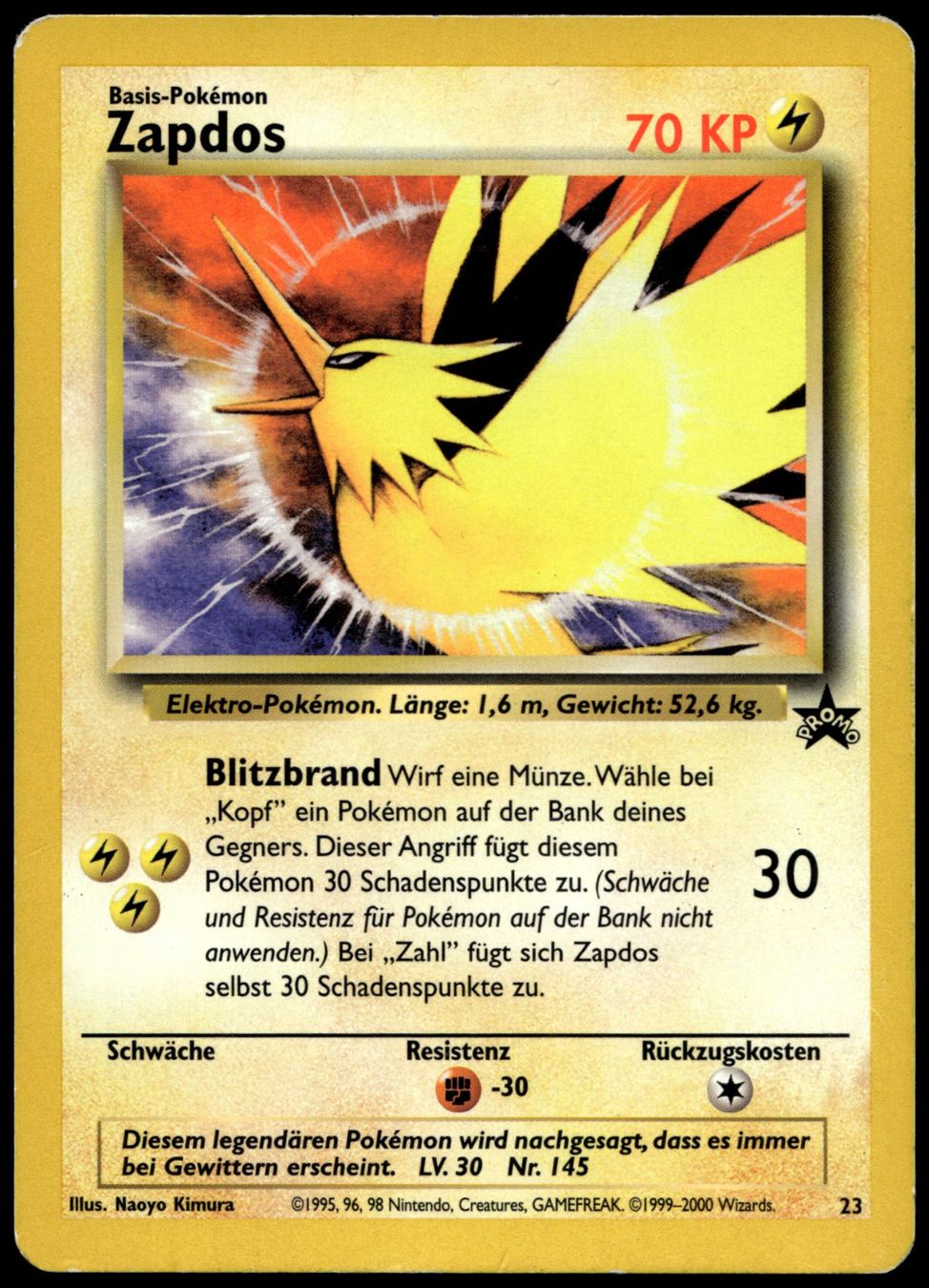 Zapdos #23 Pokémon Black Star Promo ab 1.- (Neu (gemäss Beschreibung ...