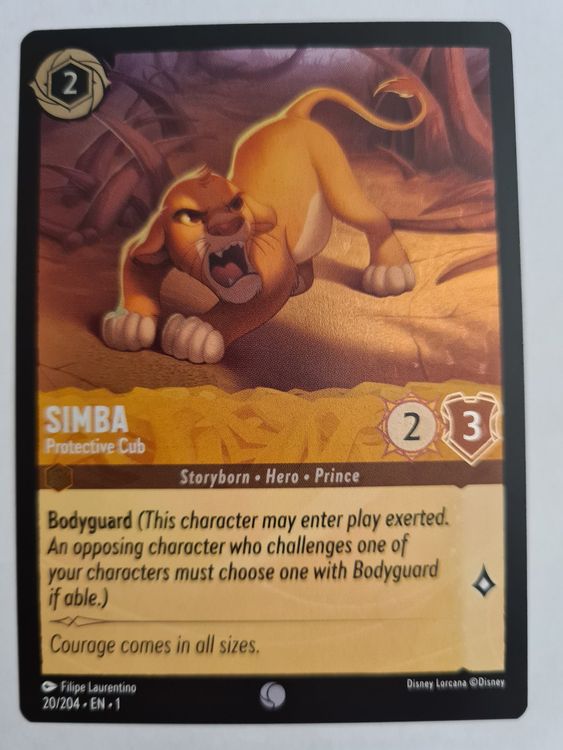 Lorcana, Simba - Protective Cub, FOIL, 020 (Neu (gemäss Beschreibung ...