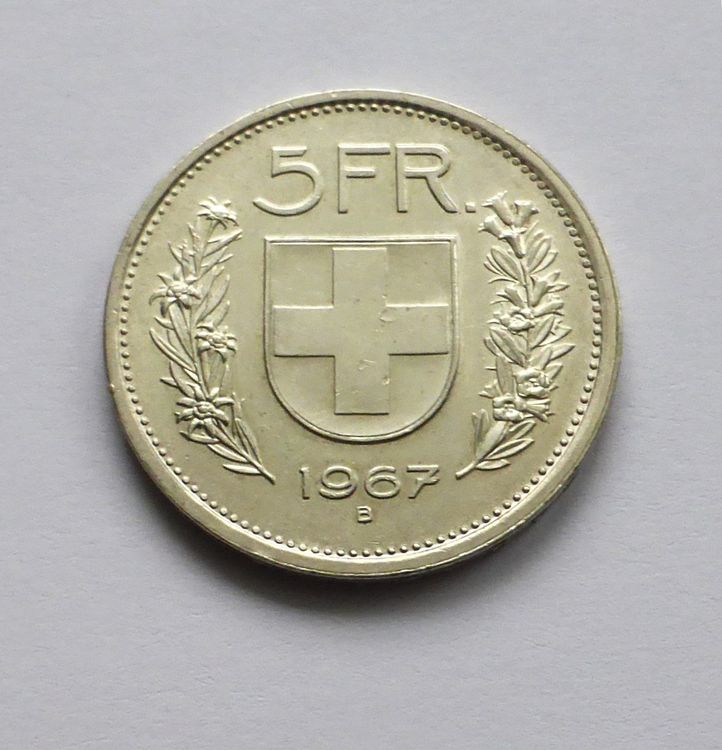 5 Fr. 1967, 3 Sterne* vor Gesicht - SUPER - seltene ABART !! (Neu (gemäss Beschreibung)) in ...