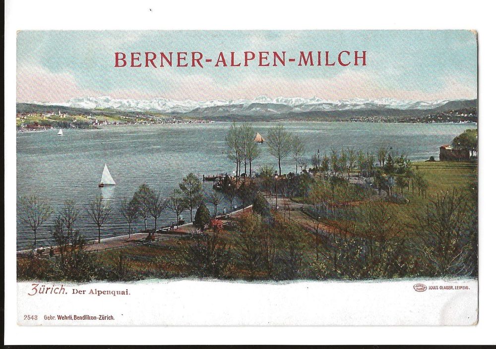AK ca.1910 Zürich Alpenquai von Berner Alpen Milch Kuriosum | Kaufen auf Ricardo