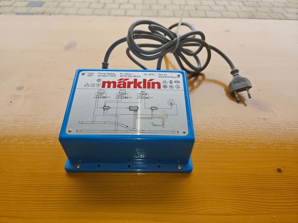 Märklin Trafo 6611, Primär Selbstschalter T25/E (Neu (gemäss ...