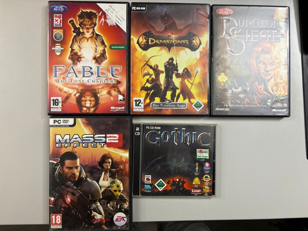 Fünf PC Spiele Klassiker: Fable, Gothic, Mass Effect u.a. (Gebraucht ...