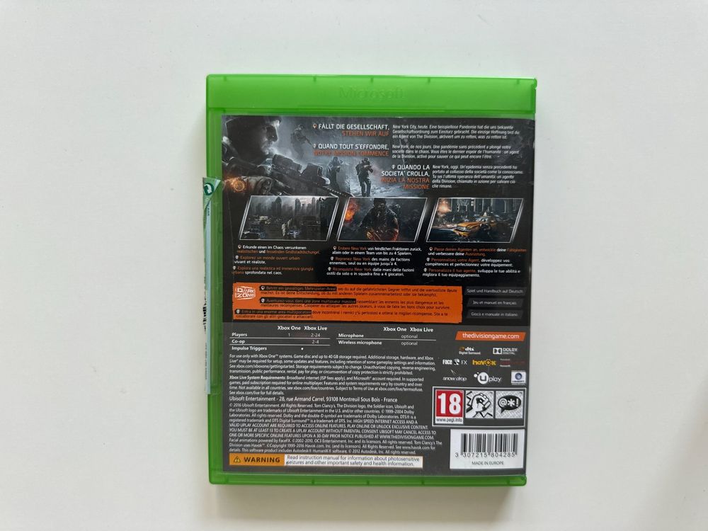 Tom Clancy's The Division, Xbox One, Xbox Series X (Gebraucht) in ...