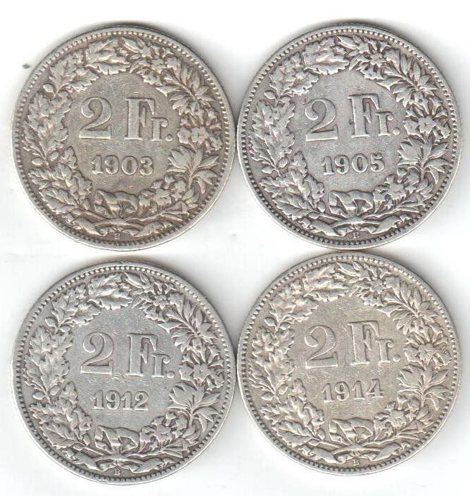 4 x 2 Franken Silbermünzen | Kaufen auf Ricardo