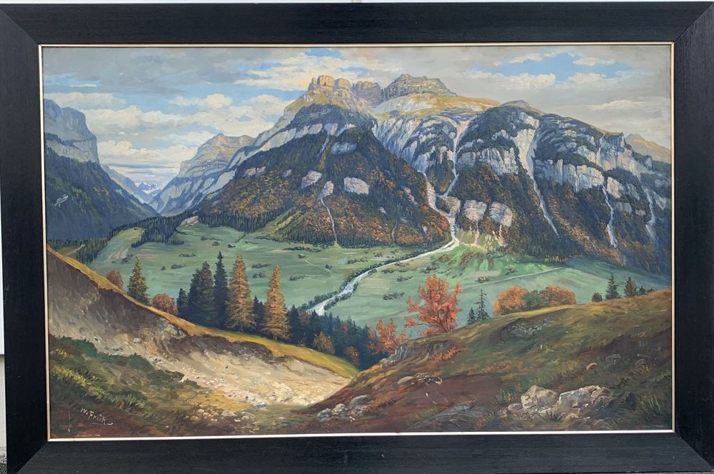 Walter FRÜH (1855-1944) Großes Landschaftsgemälde (Gebraucht) in Root ...