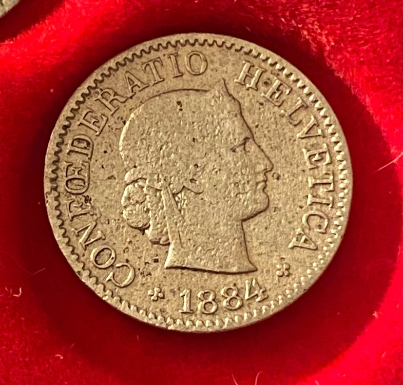1 Lot 5 Rappen Schweiz 1879, 1882, 1884, 1885, 1890, 1892 (Gebraucht) in Schnottwil für CHF 12 ...