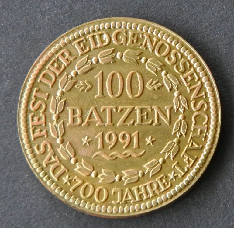 100 Batzen Gendenkmünze 1991 | Kaufen auf Ricardo