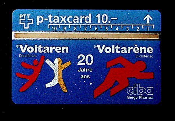 TAX CARD VOLTAREN 20 JAHRE CIBA GEIGY PHARMA /K972 | Kaufen auf Ricardo