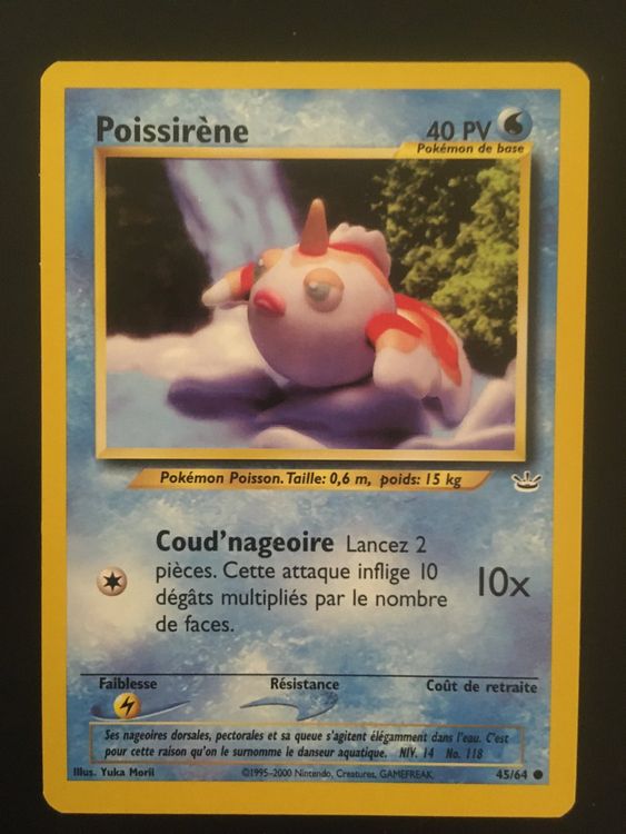 RARE: Pokémon Neo Revelation (2002): Poissirène 45/64 FR (Gebraucht) in Palézieux-Village für ...