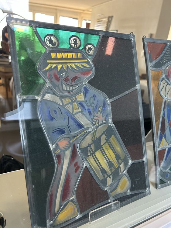 4 Bleiglas-Bilder & 2 Figuren – MKR Basel (Gebraucht) in Basel für CHF ...