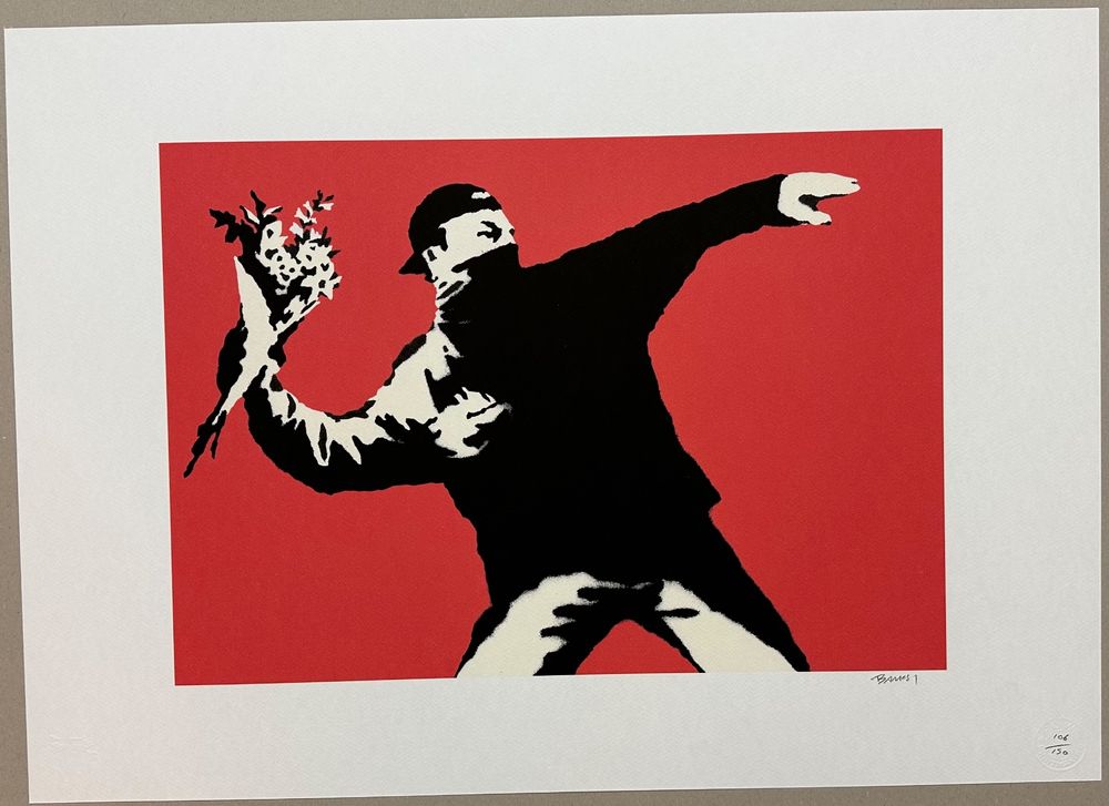 Banksy: Love is in the air XL-Version 106/150 (Neu (gemäss Beschreibung)) in Meilen für CHF 65 ...