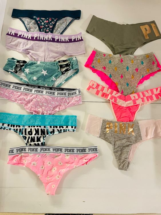 Victorias Secret PINK Set 10x Strings/Slips Gr. XS/S (5 neu) (Gebraucht ...