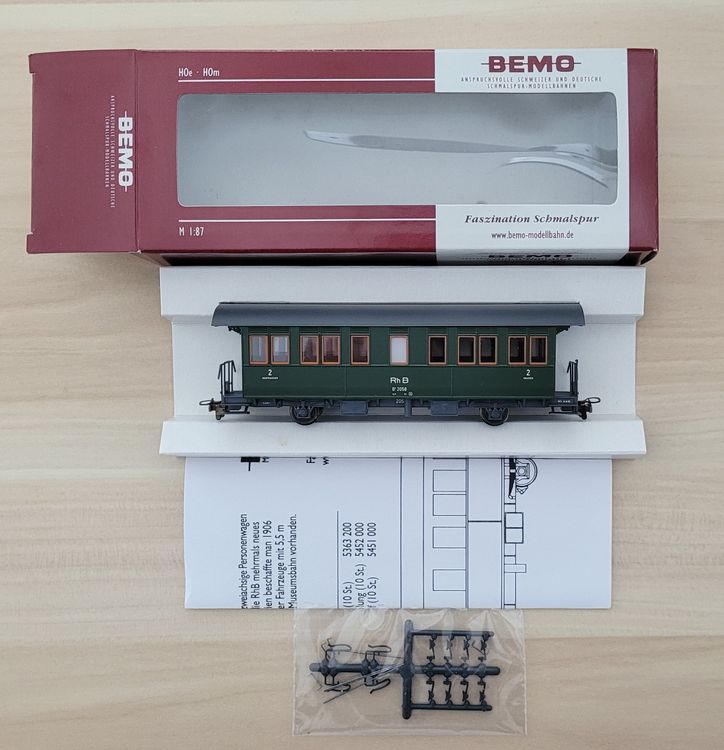 Bemo 3230128 RhB B 2058 Zweiachser-Personenwagen (Neu (gemäss Beschreibung)) in Bremgarten AG ...