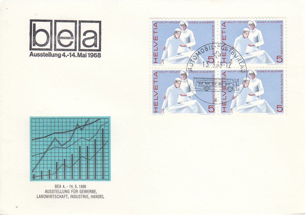 1967/68 BEA Bern und Büfa Zürich Mustermesse Basel 3 Belege | Kaufen ...