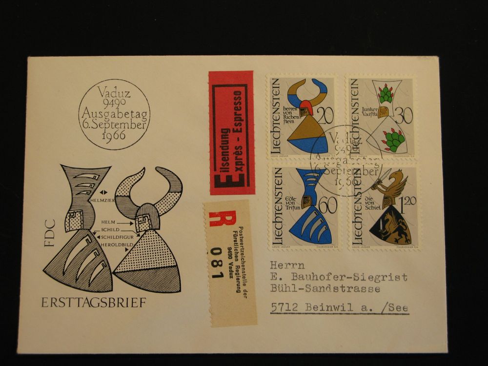 Fürstentum Liechtenstein FDC 1966 Nr. 400 - 403 | Kaufen auf Ricardo