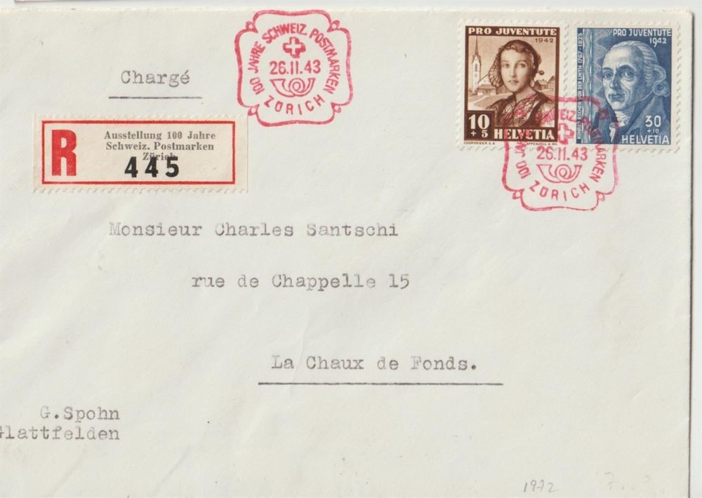 Brief R 1943 Stempel 100 Jahre Postmarke | Kaufen auf Ricardo