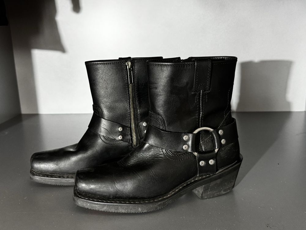 Harley Davidson Leder Biker Boots Stiefel Gr. 39 (Gebraucht) in Hirzel ...