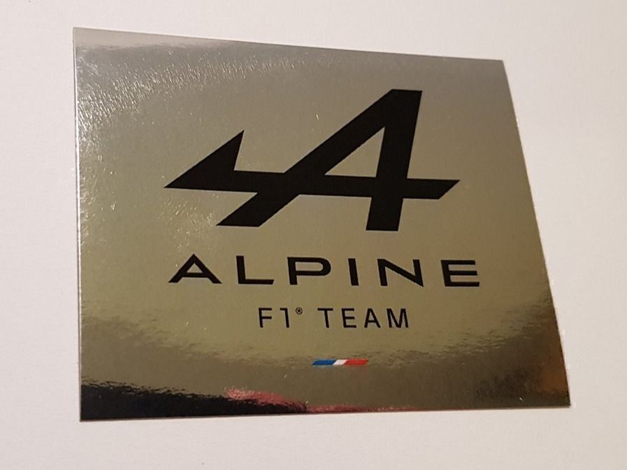 Alpine F1 Team Logo Emblem Topps Sticker (Neu (gemäss Beschreibung)) in ...