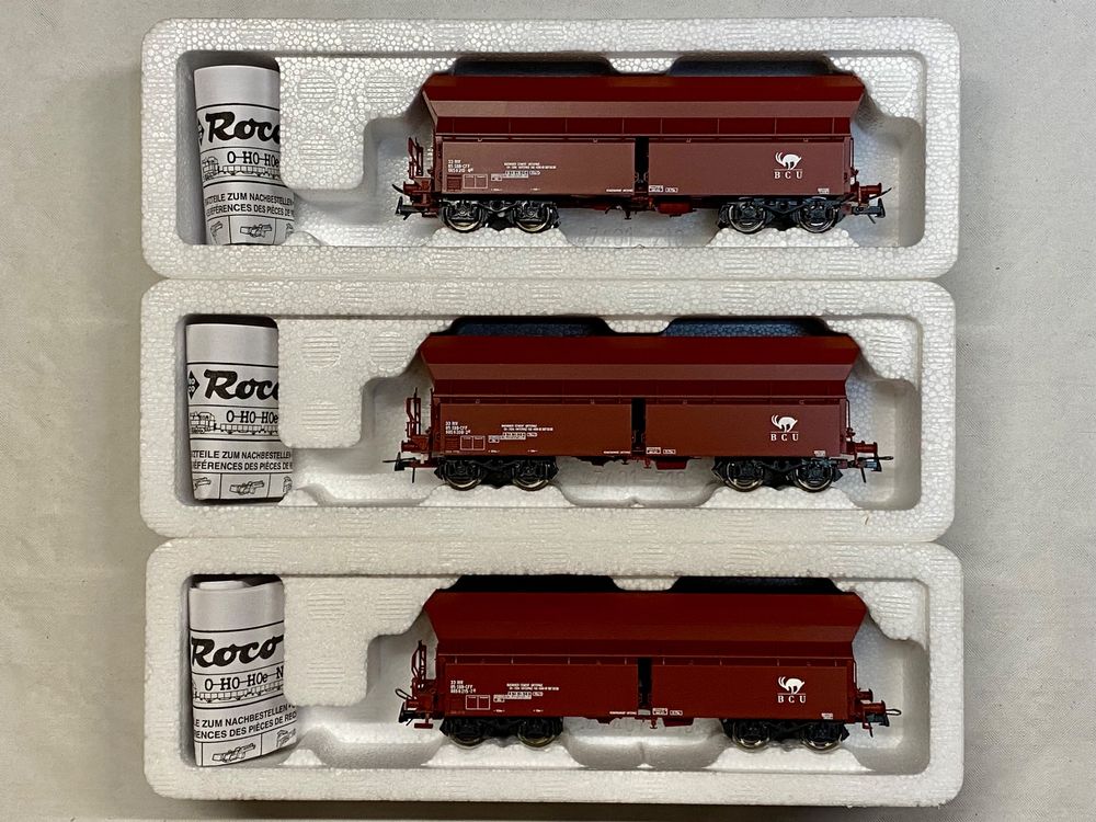 3 x Roco (H0 GS) SBB Schüttgutwagen Fals „BCU“ | Kaufen auf Ricardo