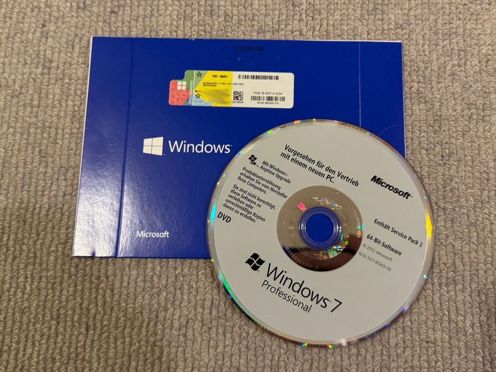 Windows 7 Pro 64-Bit OEM Kit inkl. COA (Gebraucht) in Altendorf für CHF ...