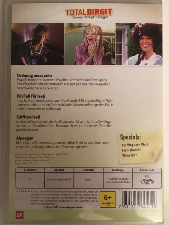 Total Birgit, Comedy mit Birgit Steinegger, FSK ab 6 Jahren | Kaufen auf Ricardo