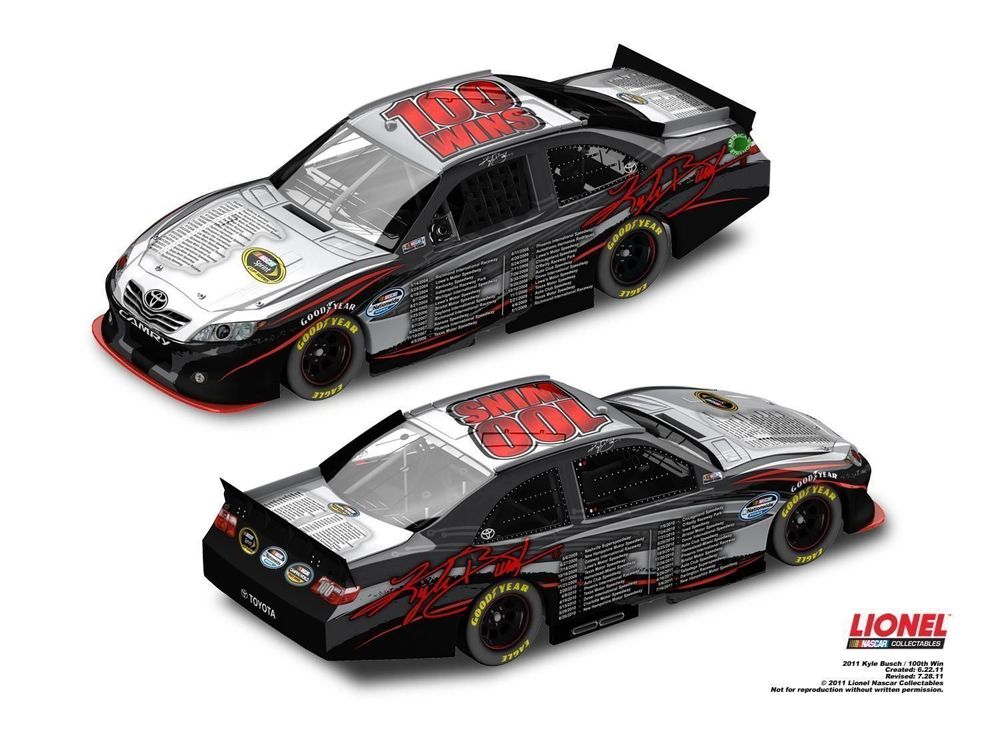 AEMA 100280 1:24 Lionel Nascar Kyle Busch 100Wins (Neu und ...