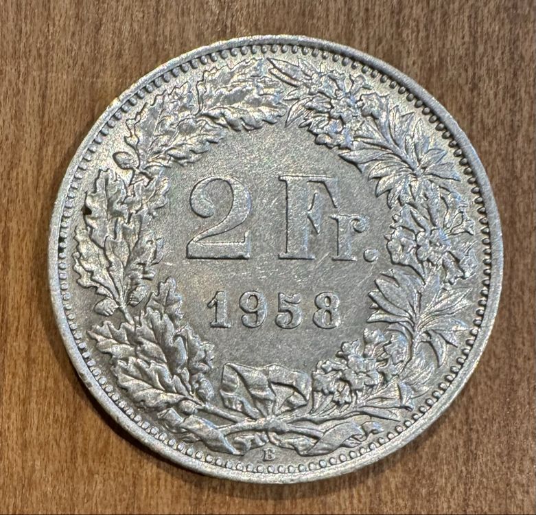 Silbermünze 2 Franken 1958 (Gebraucht) in Stadel für CHF 8 – mit Lieferung auf Ricardo kaufen