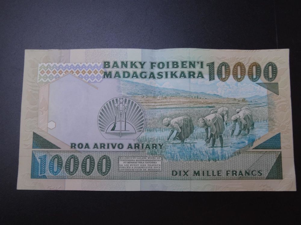 10000 Francs Note Madagaskar o.Jahrgang | Kaufen auf Ricardo