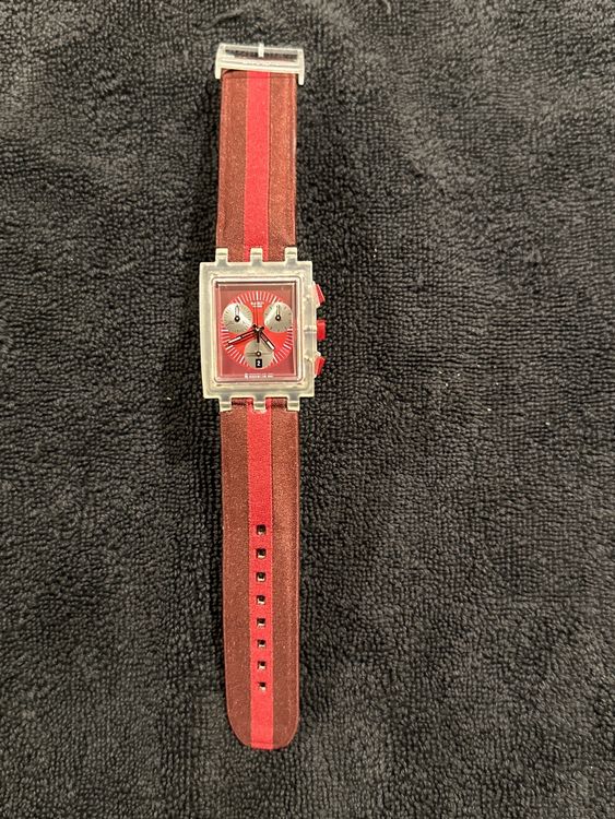 Swatch Red Round | Kaufen auf Ricardo