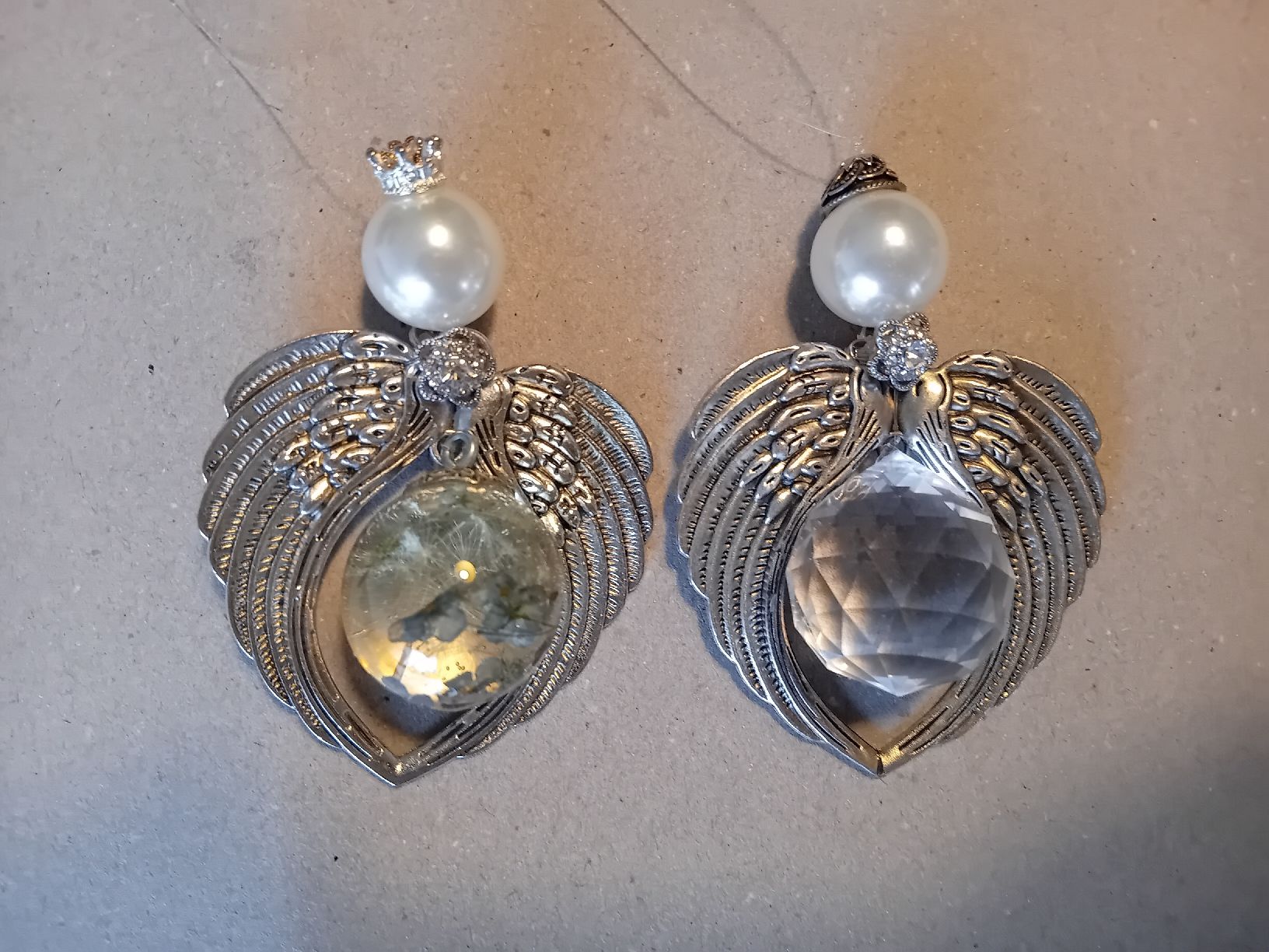 Engel Anhänger 2er Set mit Flügel und Perle, Neu! (Neu (gemäss ...