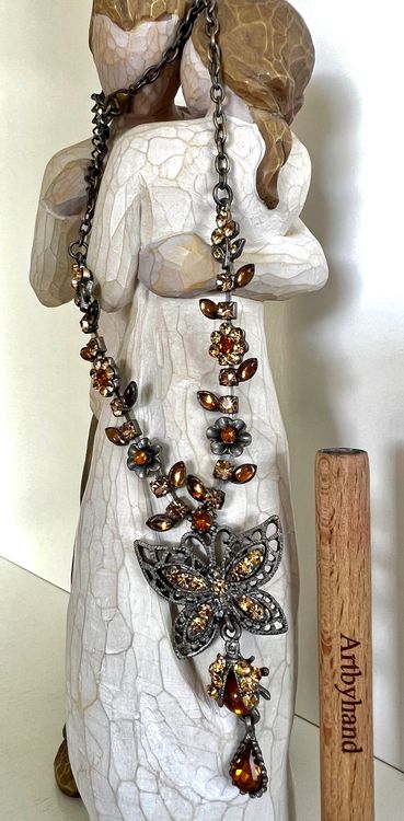 SOMMER COLLIER MIT SCHMETTERLING - STRASS GESCHMÜCKT (Gebraucht) in ...