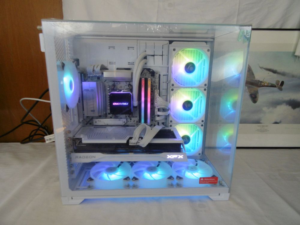 White RGB PC Ryzen 7 PC 9070 XT 32 GB W11 - neu mit Garantie (Neu und ...
