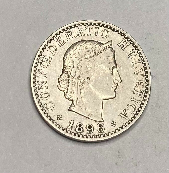 Seltene 20 Rappen Münze von 1896 (Gebraucht) in Luzern für CHF 3 – mit Lieferung auf Ricardo kaufen