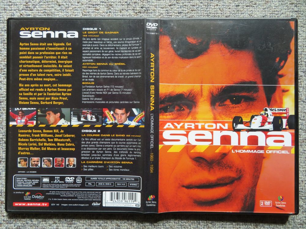 Double DVD Ayrton Senna, l'hommage officiel + livret | Acheter sur Ricardo