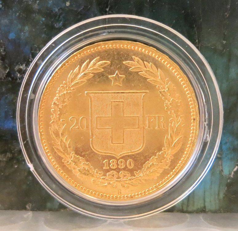 TOP! 20er Goldhelvetia 1890 in unz bis -stgl | Kaufen auf Ricardo