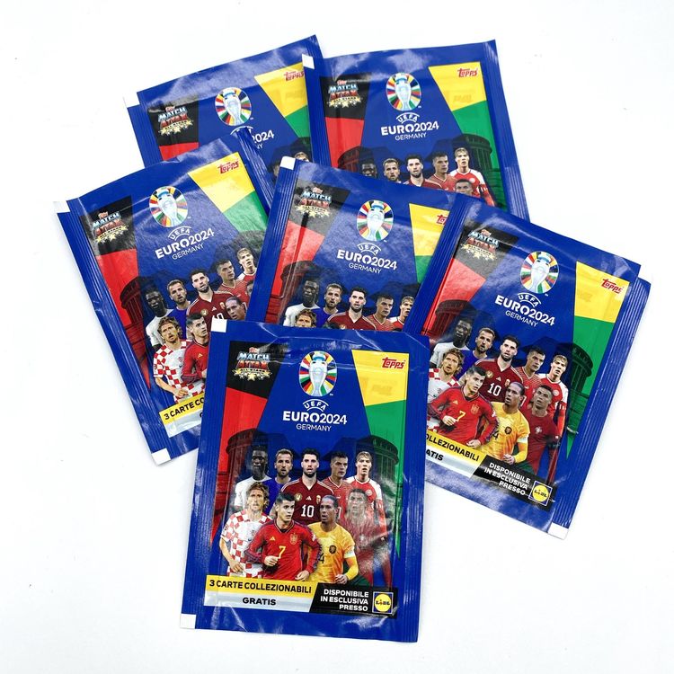 6 Ungeöffnete UEFA EURO2024 Germany card- Lidl Sticker topps (Gebraucht ...